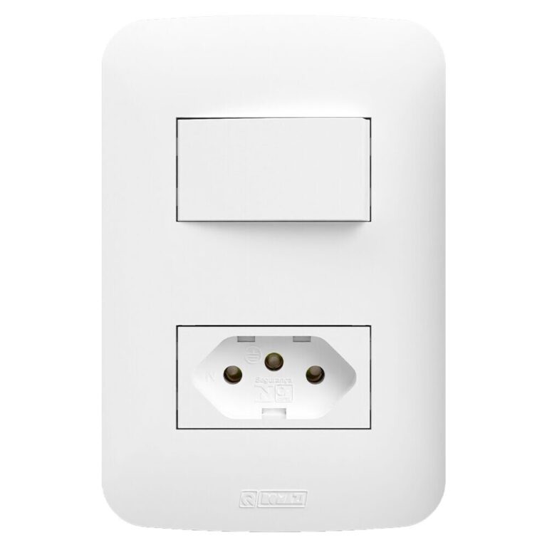 1 Tecla + Tomada 2P + T – 250V~ - Romazi - Sua energia nossa marca
