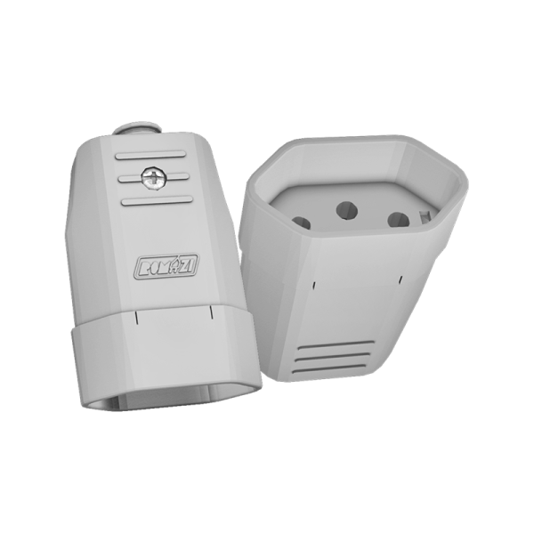 Tomada Móvel 2P + T 10A - Romazi - Sua energia nossa marca