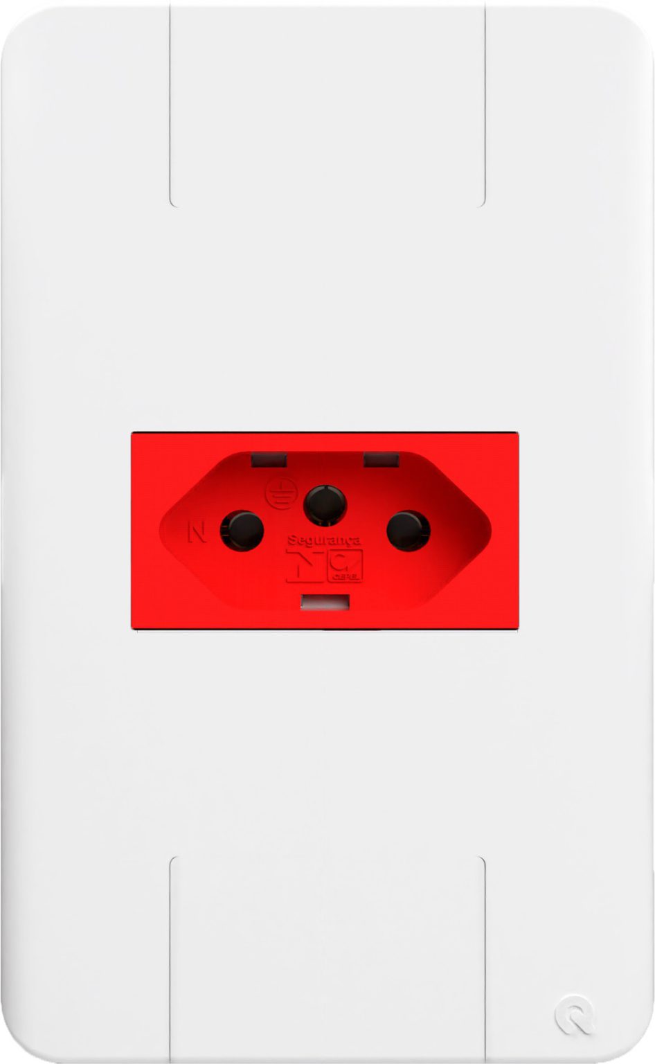 1 Tomada 2P+T Vermelha - 250V - Romazi - Sua energia nossa marca