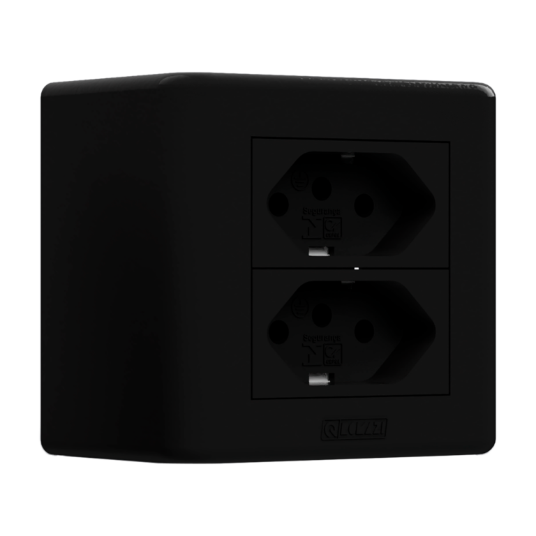 2 Tomadas 2P + T Sobrepor ~ 250V - Romazi - Sua energia nossa marca