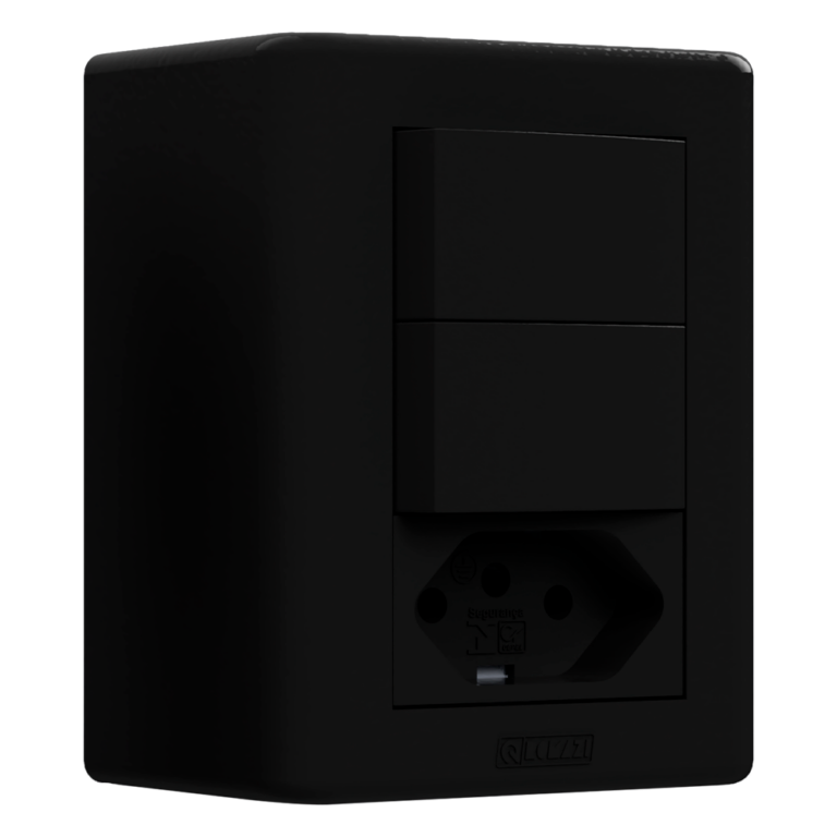 2 Teclas + 1 Tomada Sobrepor ~ 250V - Romazi - Sua energia nossa marca